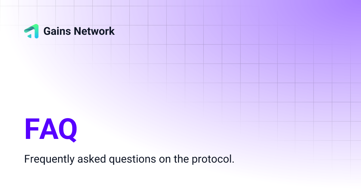 FAQ | Gains Network